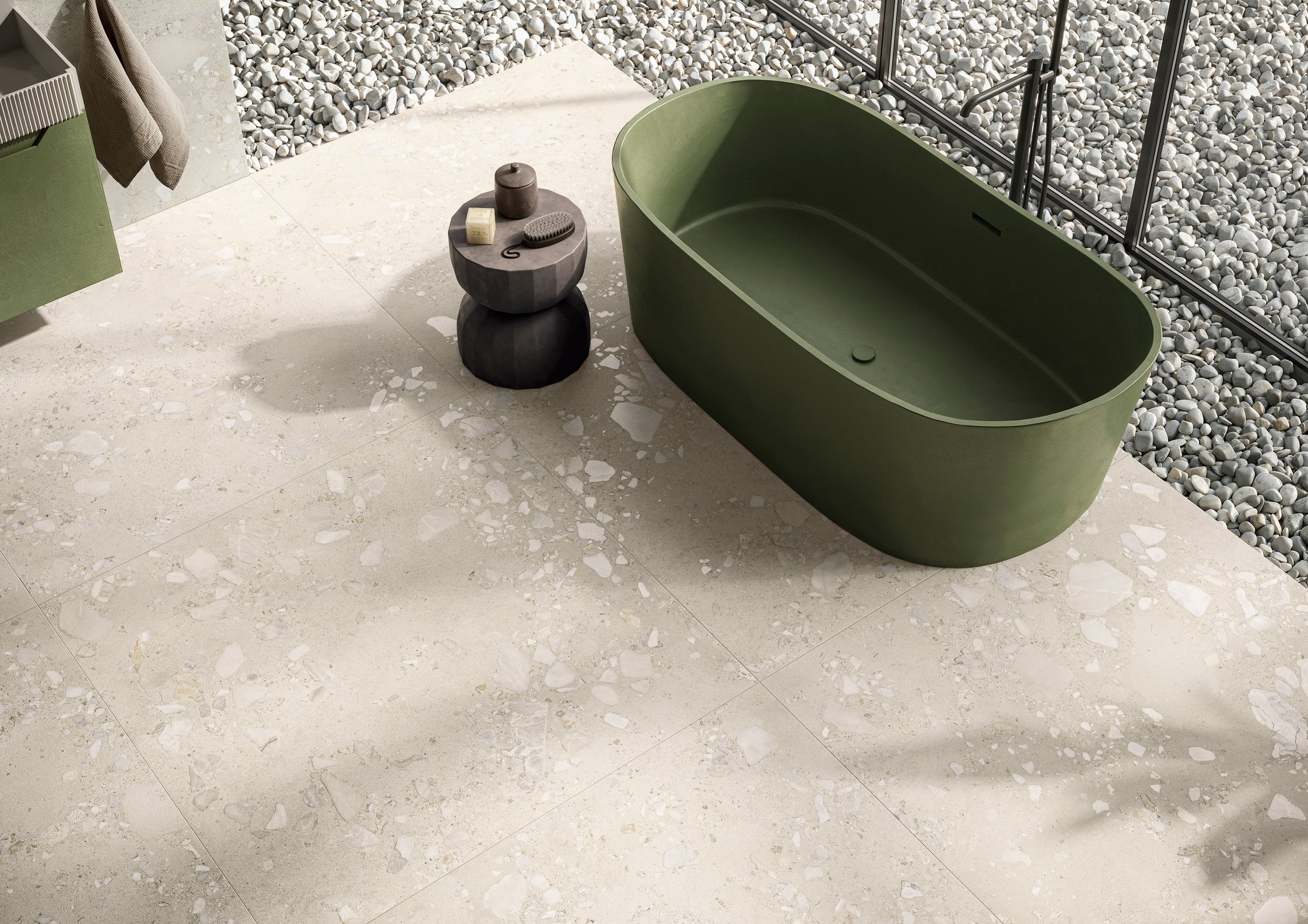 Riverstone: stone-effect porcelain stoneware with contemporary design